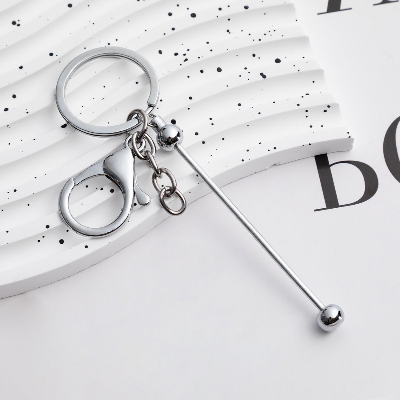 DIY Beaded Key Chain Beadable Handmade Keychains Bars Crafting Blanks ...